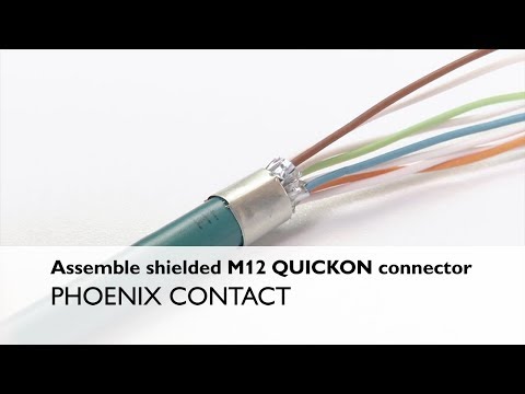 How to assemble a shielded M12 QUICKON field-wired connector