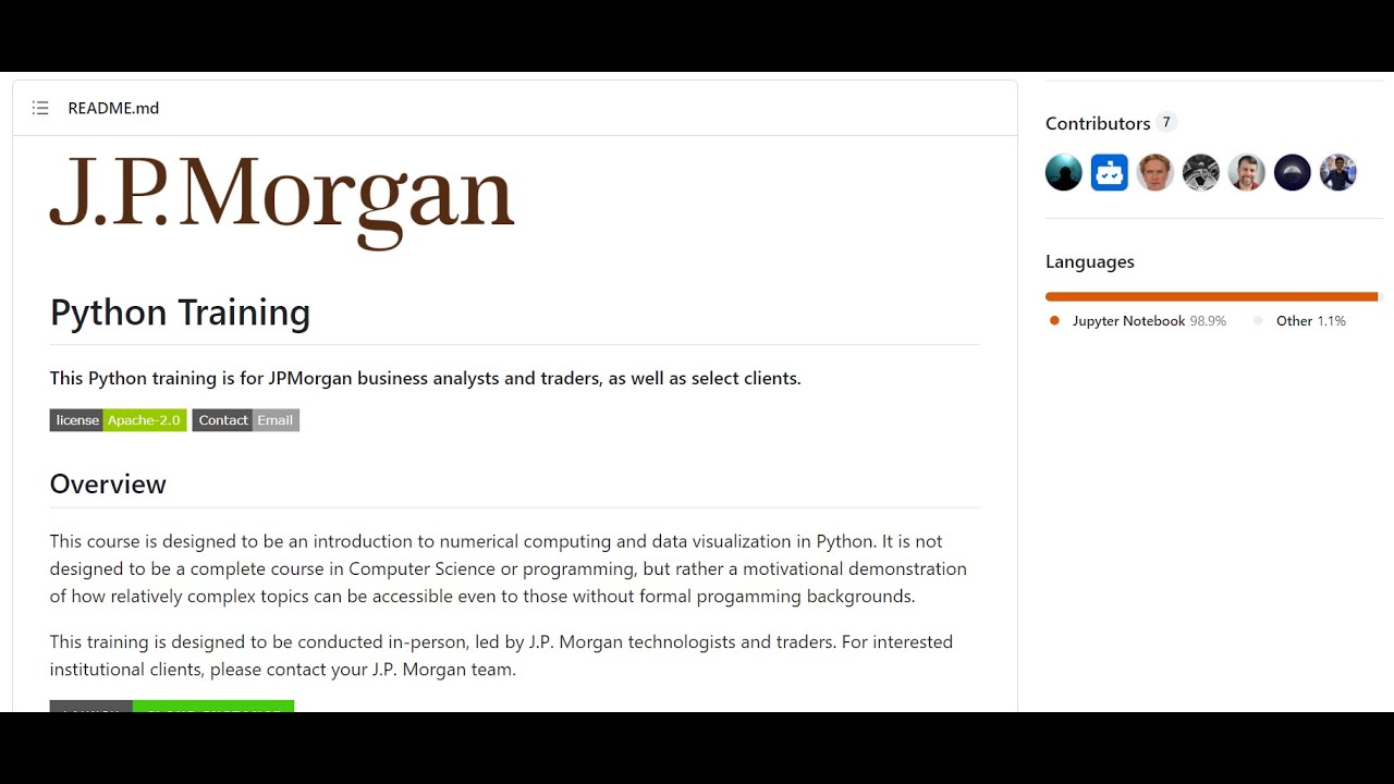 The JP Morgan Chase Python Training Course