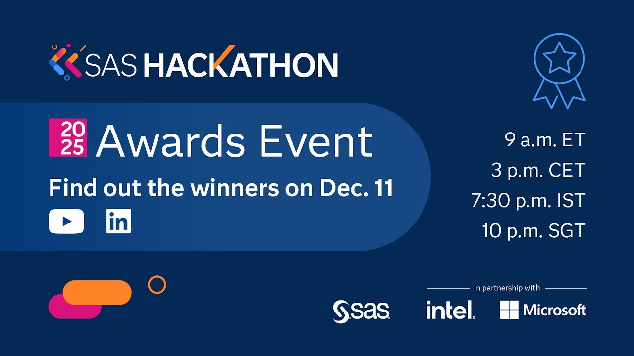 2025 SAS Hackathon Awards Ceremony