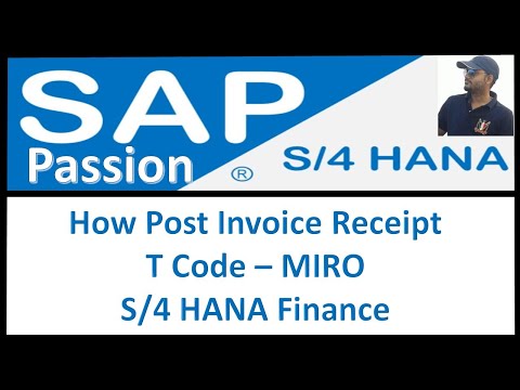 How Post Invoice Receipt | T Code – MIRO | S/4 HANA Finance