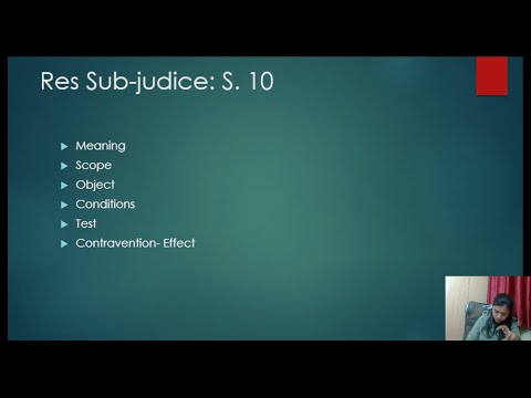 Res Sub-Judice: Section 10 | Civil Procedure Code |
