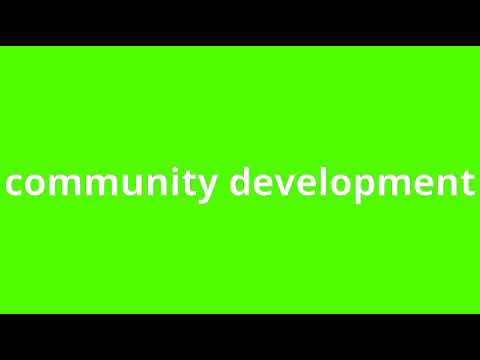 what is the meaning of community development