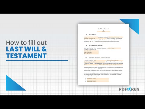 How to Make and Fill Out A Last Will and Testament Online | PDFRun