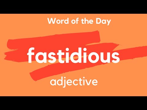 What does FASTIDIOUS mean?