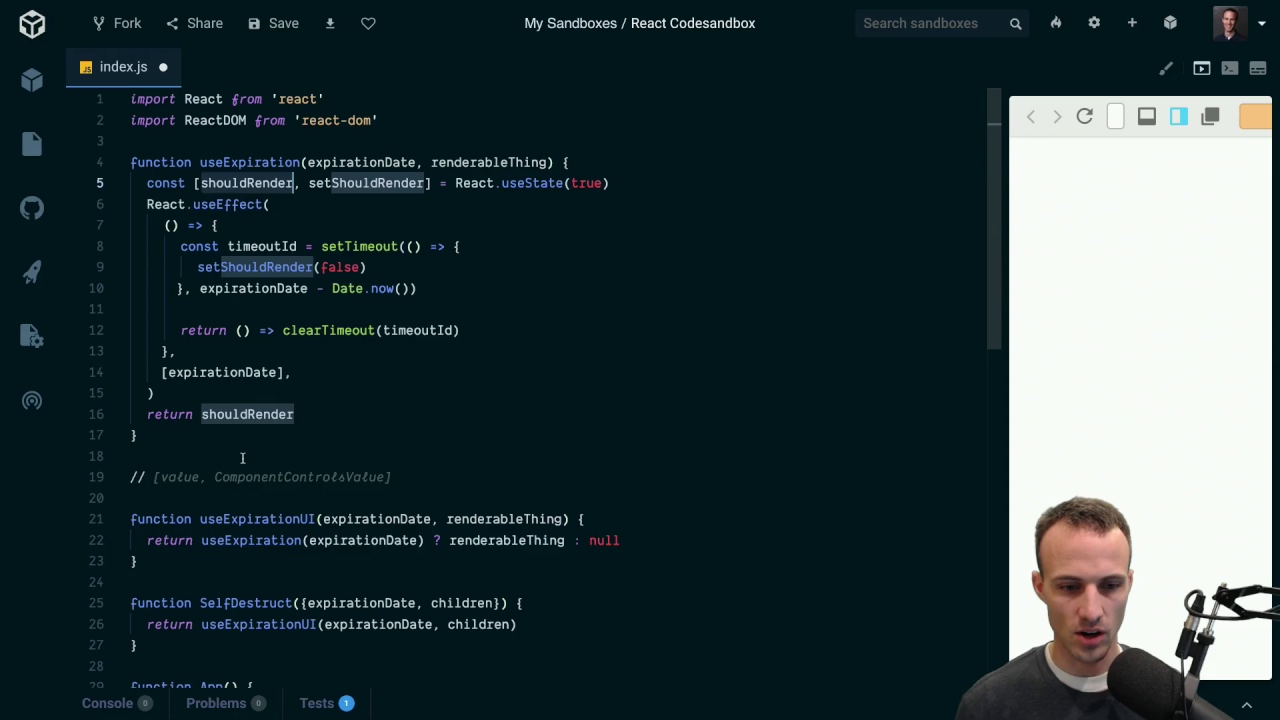 Self-Expiring React Component (with hooks)