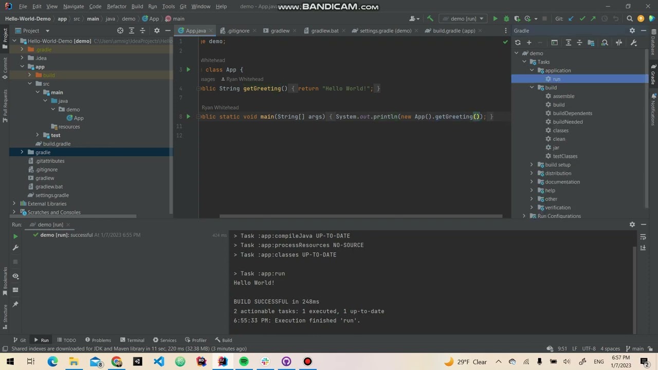 Java Gradle Hello World Description
