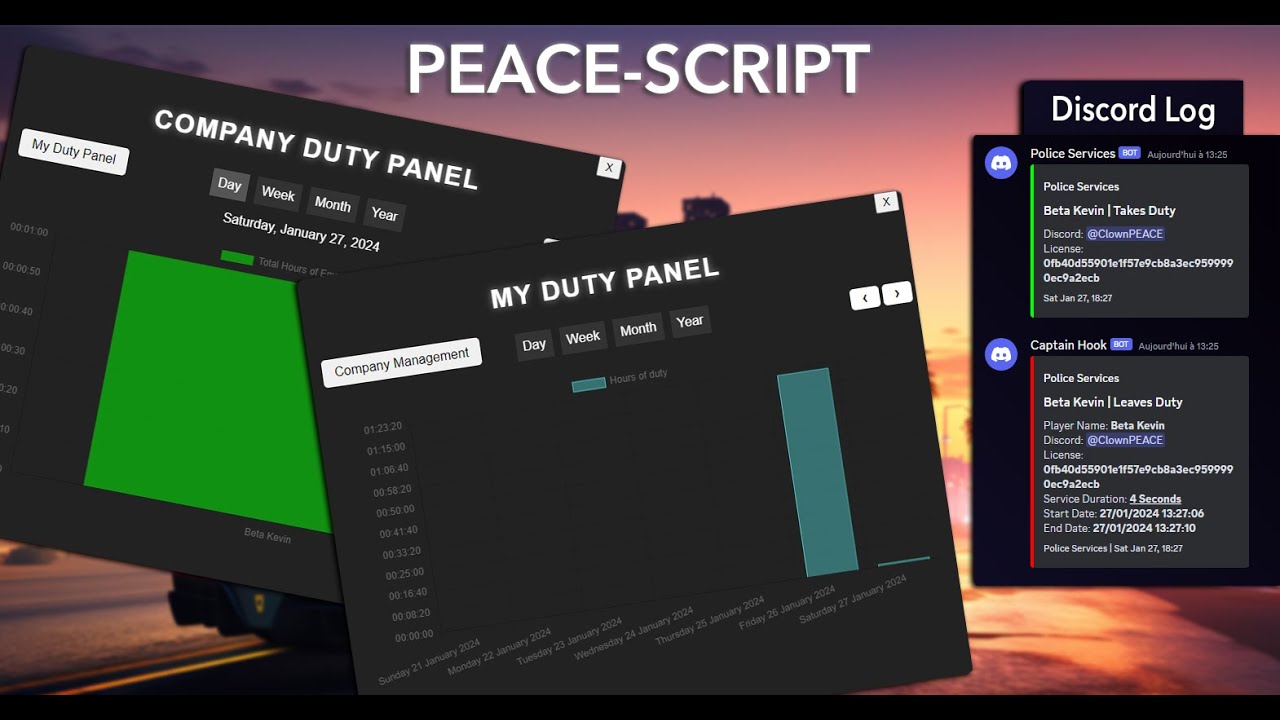 [QBCore / ESX / CUSTOM] ADVANCED DUTY LOG - PANEL UI - Releases - Cfx.re Community