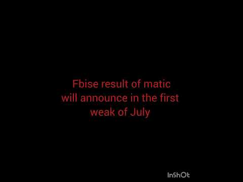 Fbise matric result announcement date 2023