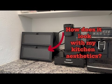 Black Bamboo Bread box GORGEOUS in the Kitchen REVIEW