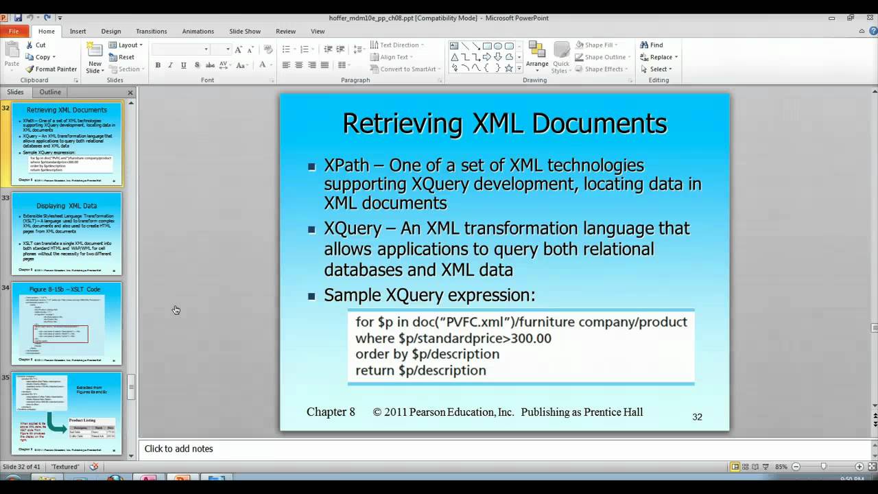 Ch 8 - Retrieving XML