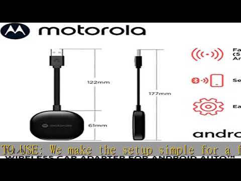 Motorola MA1 Wireless Android Auto Car Adapter - Instant Connection from Smartphone to Car Screen w