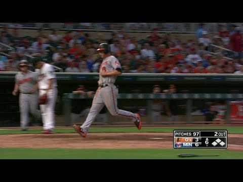 BAL@MIN: Kim scores Mancini on a sac fly to left