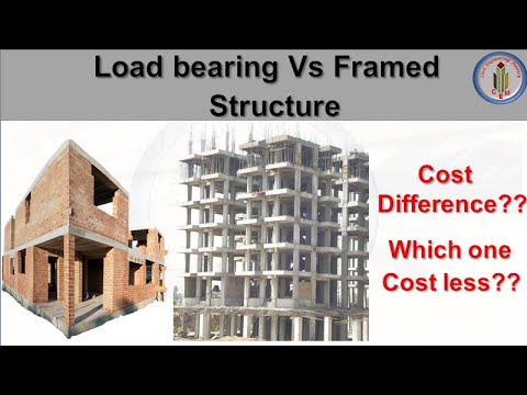 Load bearing Vs Framed structure | Load bearing and framed structure cost comparison | cost differ