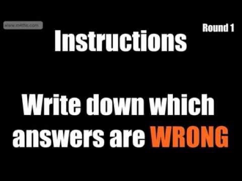 Round 1 - www.m4ths.com Challenge GCSE C Grade Target Quiz - Non Calculator - Common Misconceptions