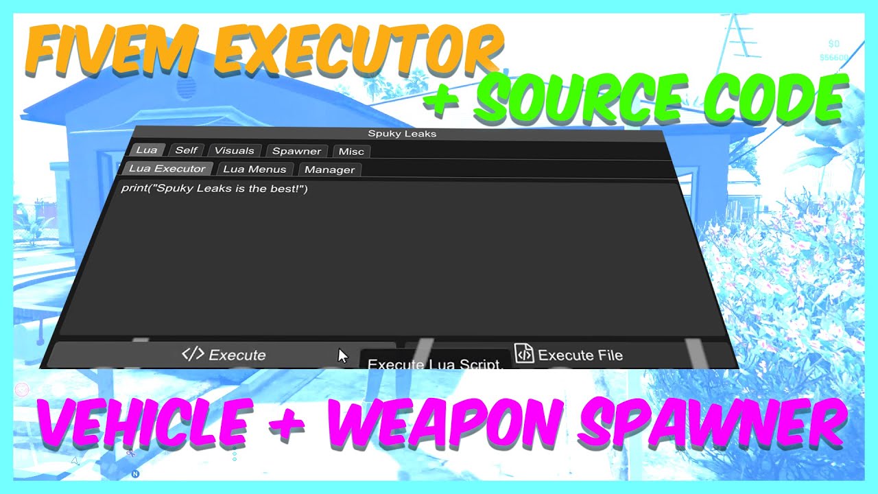 SpukyLeaks FiveM Undetected Lua Executor Source Code Undetected Cheat