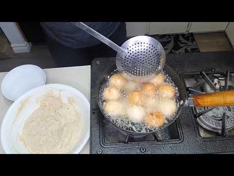 Gulgula, Indian style Banana donut, vegan dessert