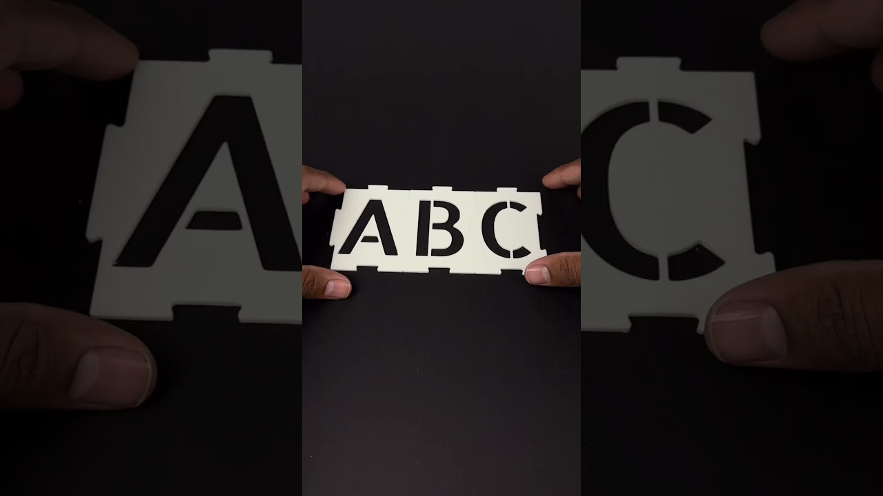 Letter Stencils #painting #alphabet #letters #art #linework #guide