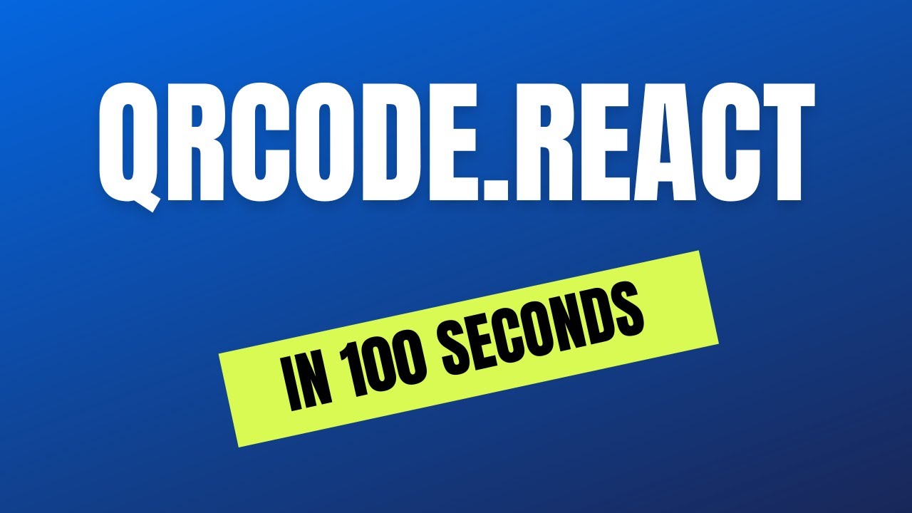 qrcode.react in 100 seconds