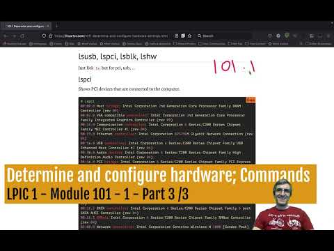 LPIC 1 - 006 - 101.1 - Part 3/3 - Determine and Configure Hardware, Commands