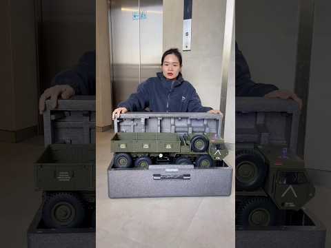 biggest RC 8 wheeler military truck metallic