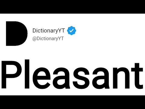 Pleasant Meaning in English