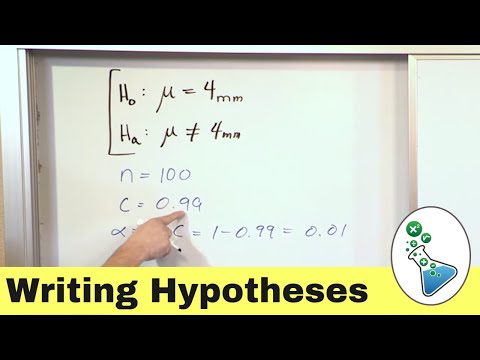 Writing the Null and Alternate Hypothesis in Statistics