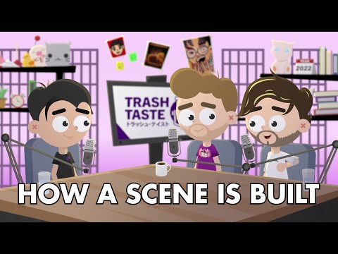 Here's how a scene is built up for my Trash Taste Animated #trashtaste