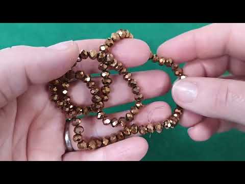 Copper Opaque Czech Crystal Faceted Rondelle Beads 4mm x 6mm Strand Of 90+ Pieces HA20315