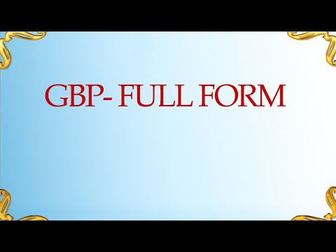 GBP FULL FORM | FULL FORM OF GBP | जीबीपी फुल फॉर्म