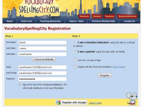 Getting Started (Teachers/Parents) - VocabularySpellingCity