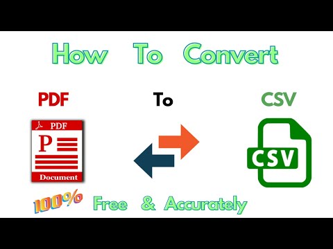 How To Convert PDF To CSV 100% Free Accurately In 2 Clicks