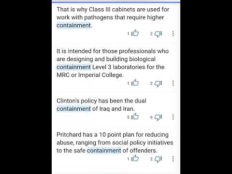 Containment (meaning, definition, synonyms, antonyms and examples)