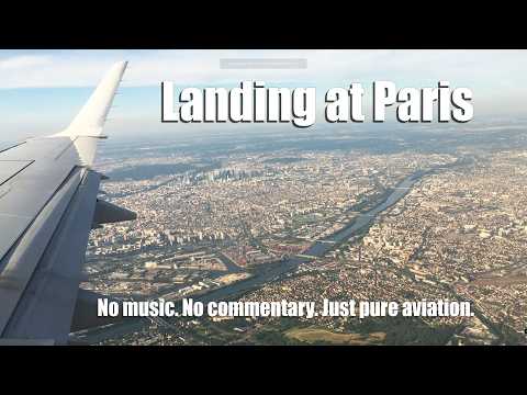 Landing at Paris Charles de Gaulle (CDG) Airport with city views Flybe 3121