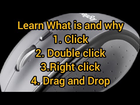 Mouse Operations in a Computer|Clicking, Double clicking, Right clicking and Drag and Drop Explained