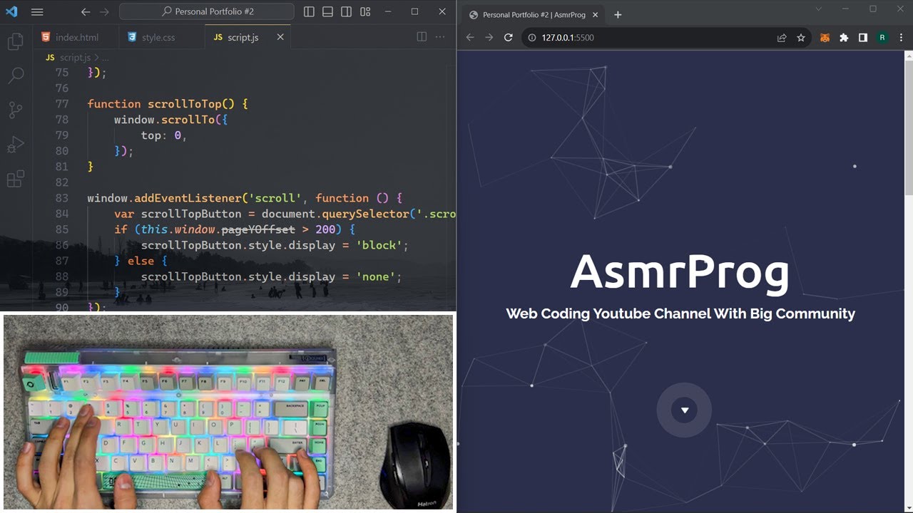 ASMR Programming - Complete Responsive Portfolio Design - No Talking