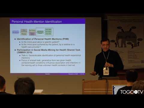 Social Media Mining in the context of a pharmaceutical company, and other applications @ BLAH6