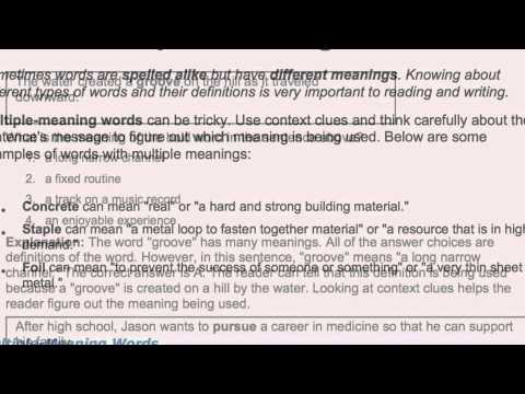 Multiple Meaning Words Do Now
