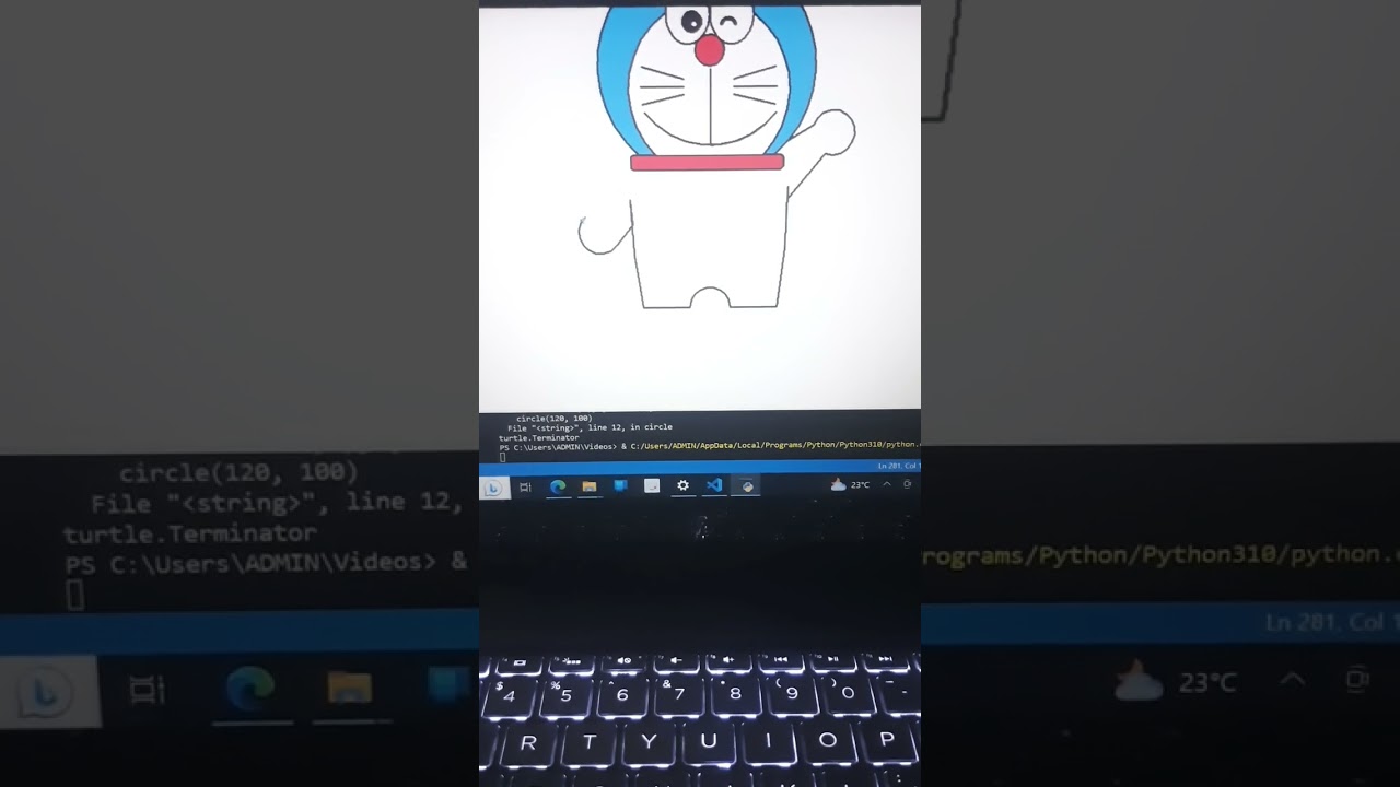 Doremon In python #doremon dore #python