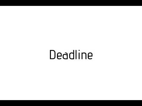 How to pronounce Deadline / Deadline pronunciation