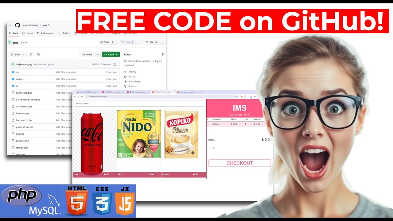💻 FREE Point of Sale (POS) System Source Code in PHP | GitHub + XAMPP Setup Tutorial