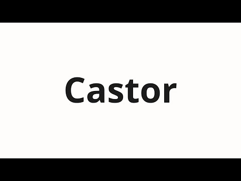 How to pronounce Castor