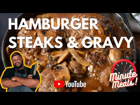 How to make Hamburger Steaks and Gravy ⏰ One Minute Recipe