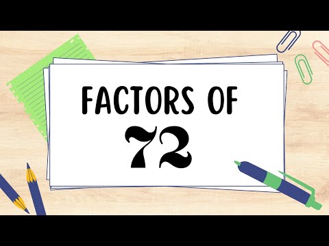 Factors of 72||what are the factors of 72?||how to find factors of 72?||factors of a number