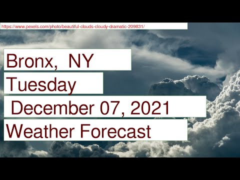 Weather Forecast for Tuesday December 07, 2021 in Bronx, NY