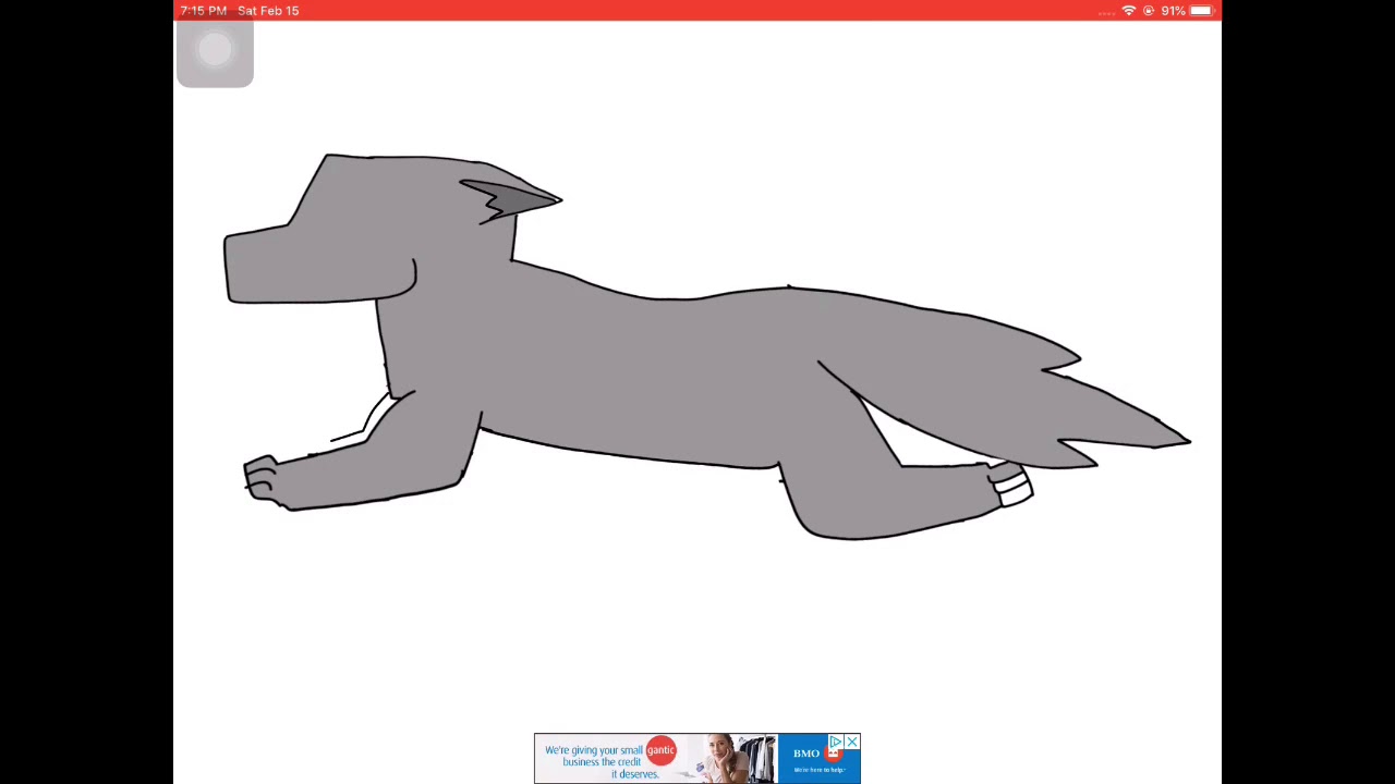 Wolf Running Pose IbisPaint Speedpaint