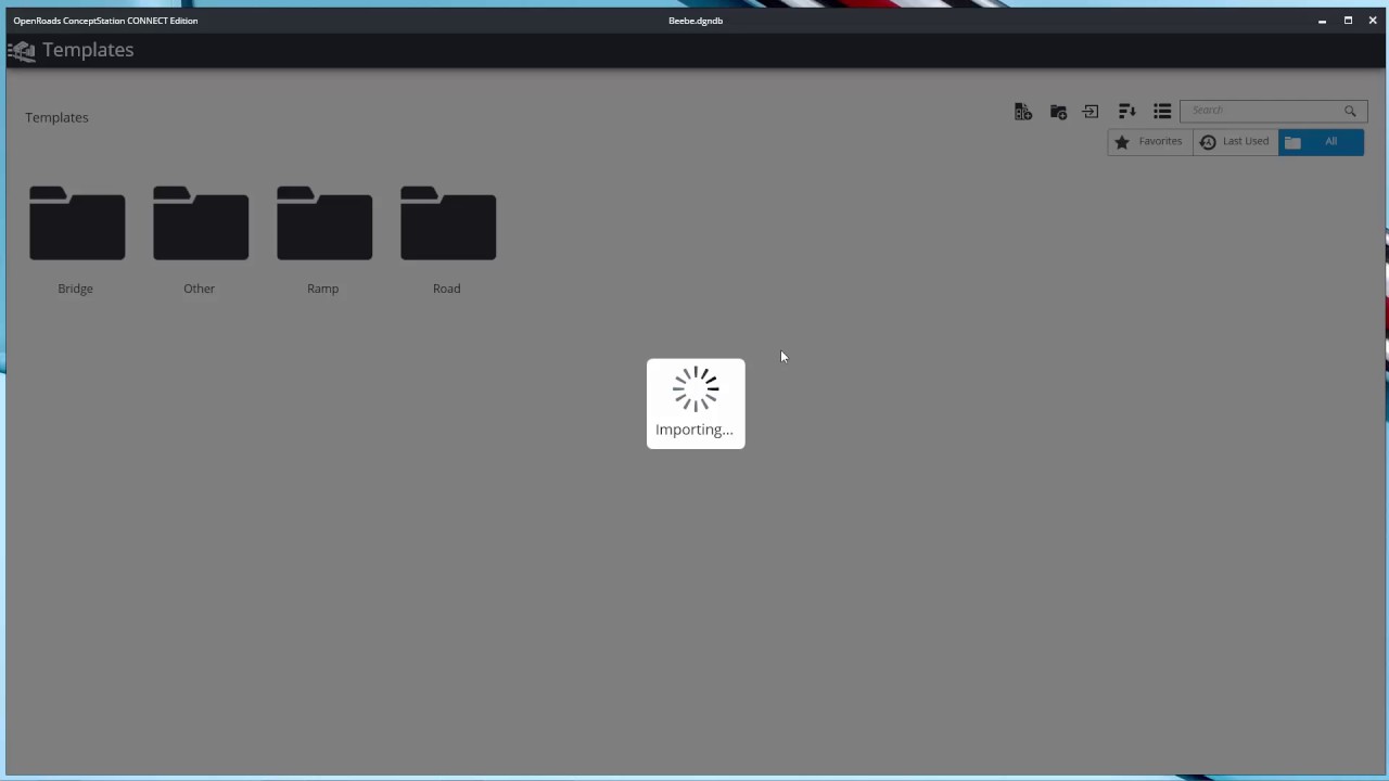 OpenRoads ConceptStation - Import Template