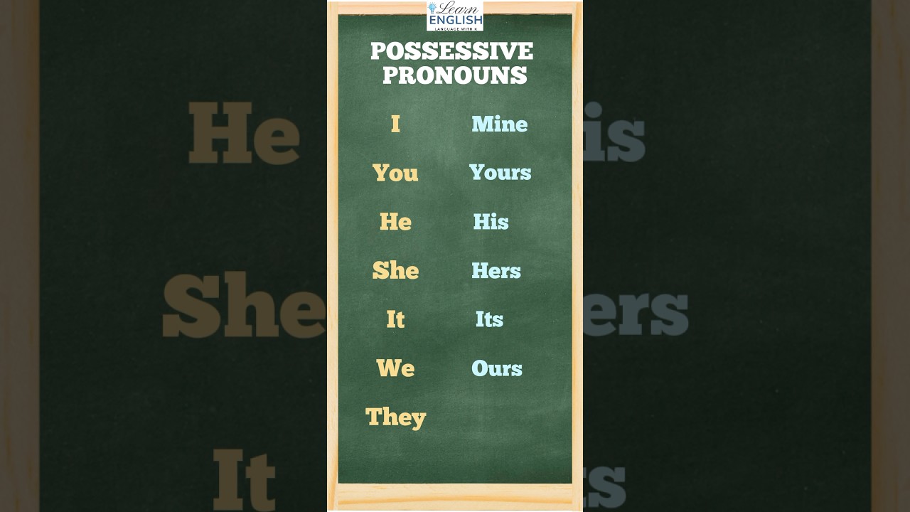Possessive Pronouns
