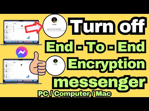How to Turn off End to End encryption in messenger PC, Computer Laptop & Mac (2025)