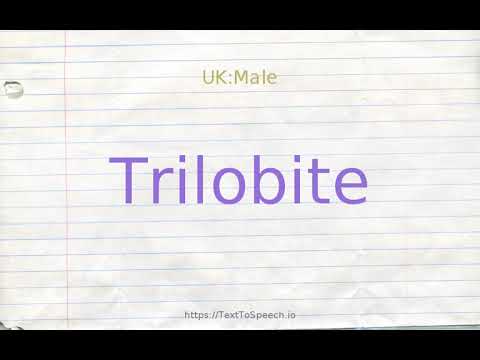 How to pronounce trilobite