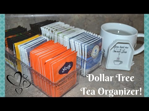 DOLLAR TREE DIY TEA ORGANIZER IDEA! HOW TO ORGANIZE TEA! IDEA